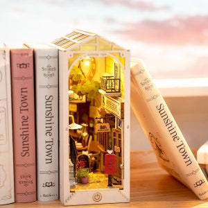 Sunshine Town Rolife DIY Book Nook Bookshelf Insert Wooden Furniture ...