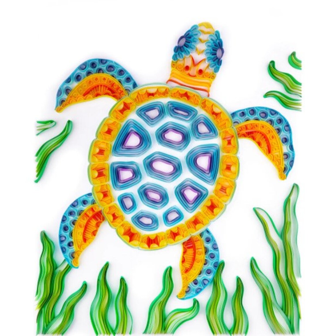 Turtle Paper Quilling DIY Kit With Tools Paper Model Handmade Home ...