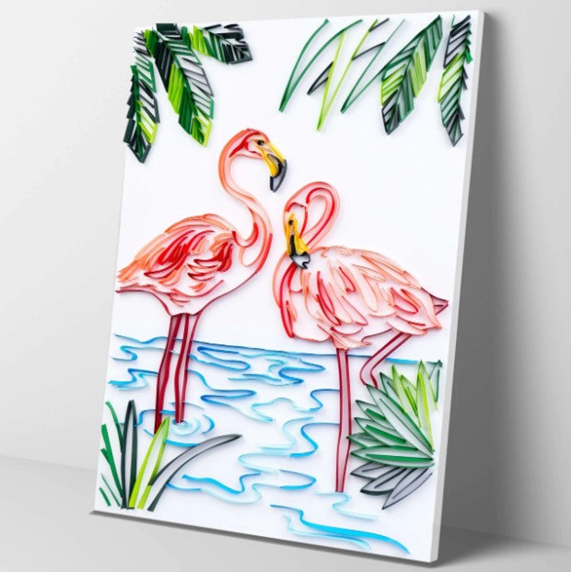 Flamingos Paper Quilling DIY Kit With Tools Paper Model Handmade Home ...