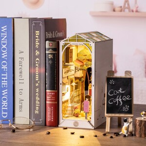 Sunshine Town Rolife DIY Book Nook Bookshelf Insert Wooden Furniture ...