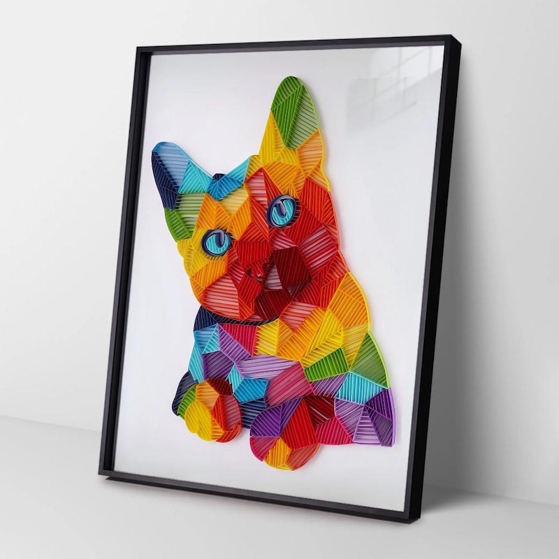 Paper Quilling Cat - Etsy