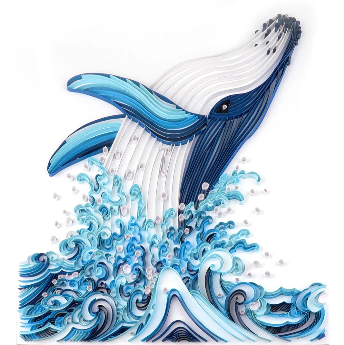 Jumping Whale Paper Quilling DIY Kit With Tools Paper Model Handmade ...