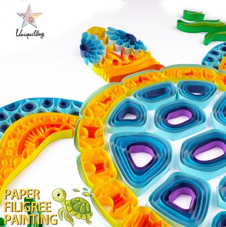 Turtle Paper Quilling DIY Kit With Tools Paper Model Handmade Home ...