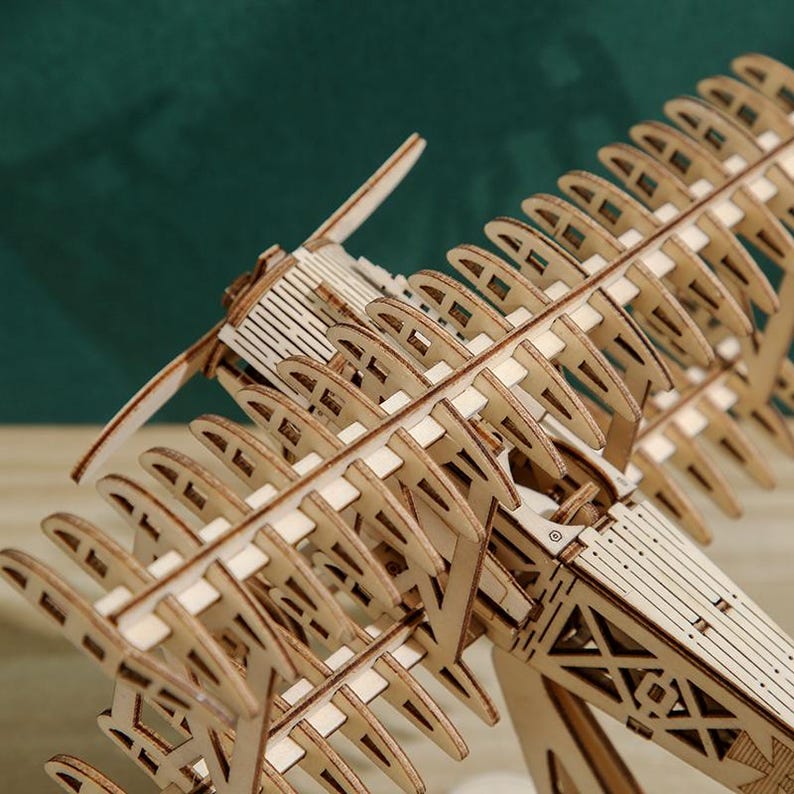 The Air Love 3D Wooden Puzzle Airplane Scale Model DIY Wooden Model Kit ...