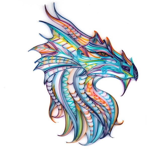 Dragon paper model - Etsy Polska