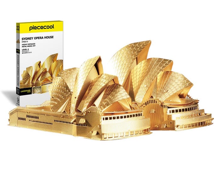 Piececool Sydney Opera House 3D Metal Puzzle DIY Metal Model Kit ...