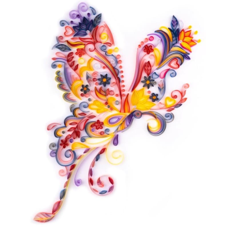 Flying Butterfly Paper Quilling DIY Kit With Tools Paper Model Handmade ...