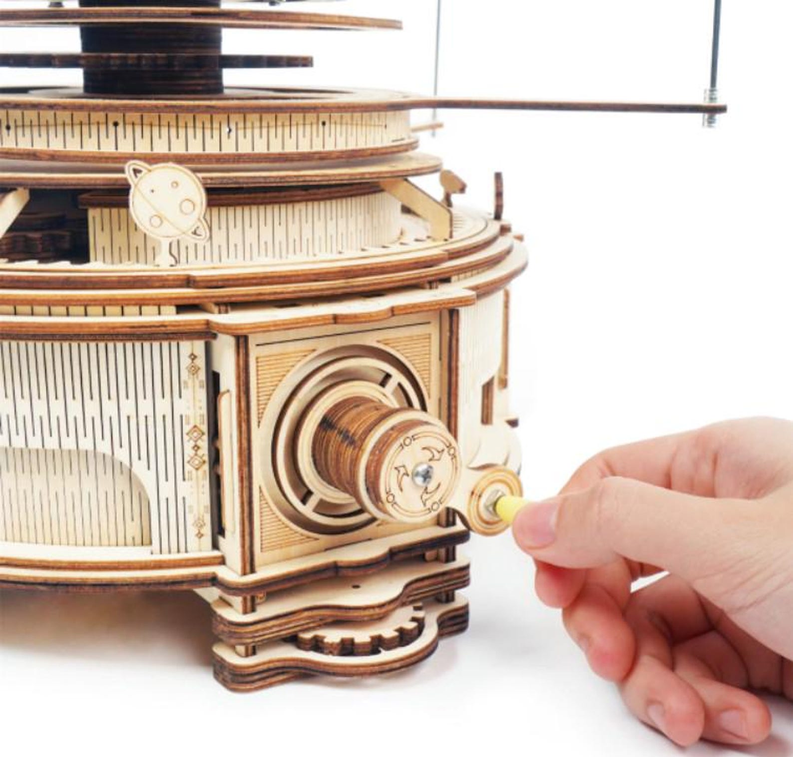 ROKR Mechanical Orrery 3D Wooden Puzzle Robotime DIY Mechanical Model ...