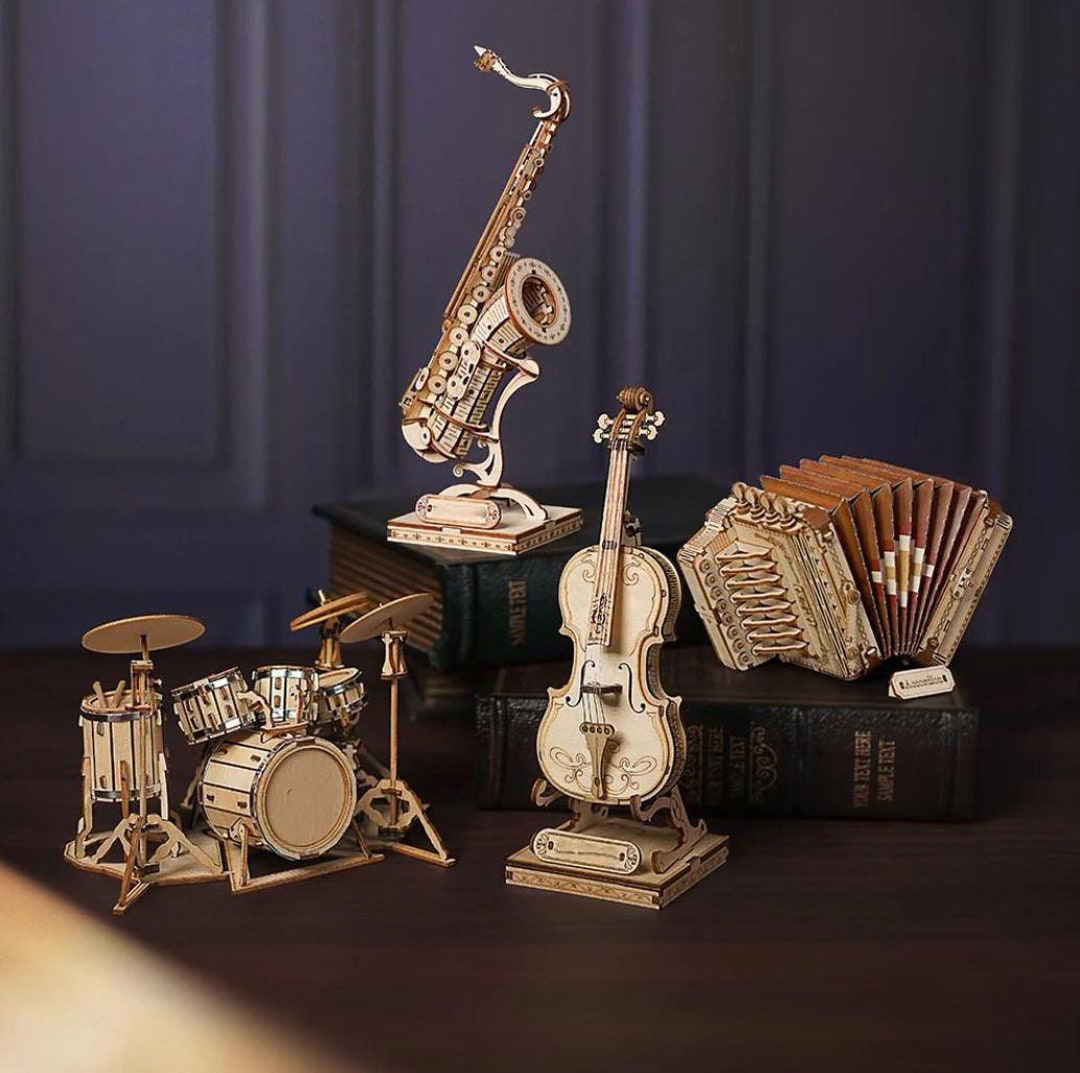 Rolife Musicial Instrument Series 3D Wooden Puzzle Robotime DIY Wooden ...