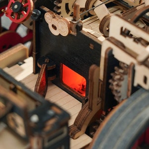 ROKR Steam Engine 3D Wooden Puzzle Robotime DIY Mechanical Model Kit Handcraft Gift Home ...