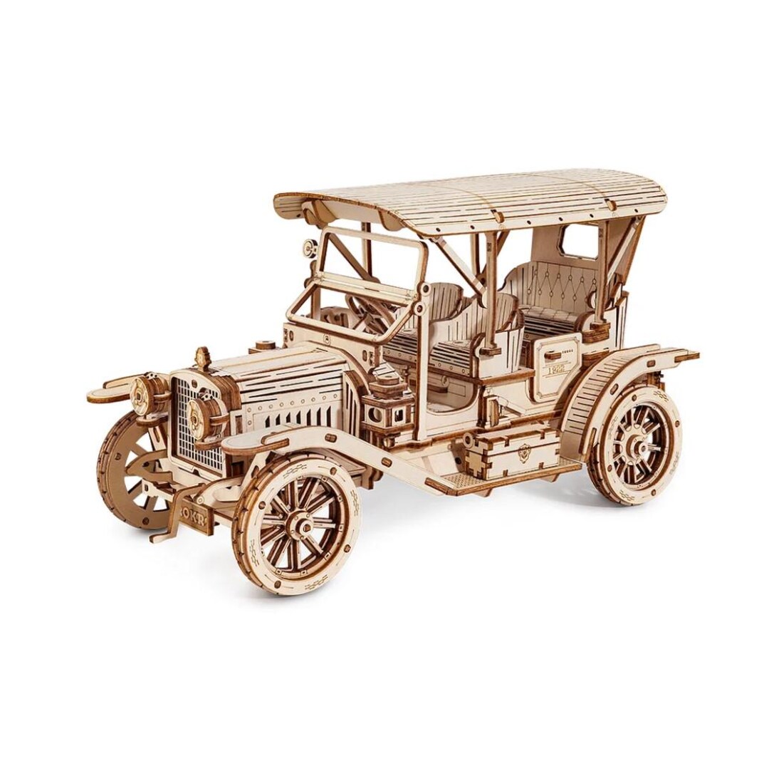 ROKR Vintage Car 3D Wooden Puzzle Robotime 1:15 Scale DIY Wooden Model ...
