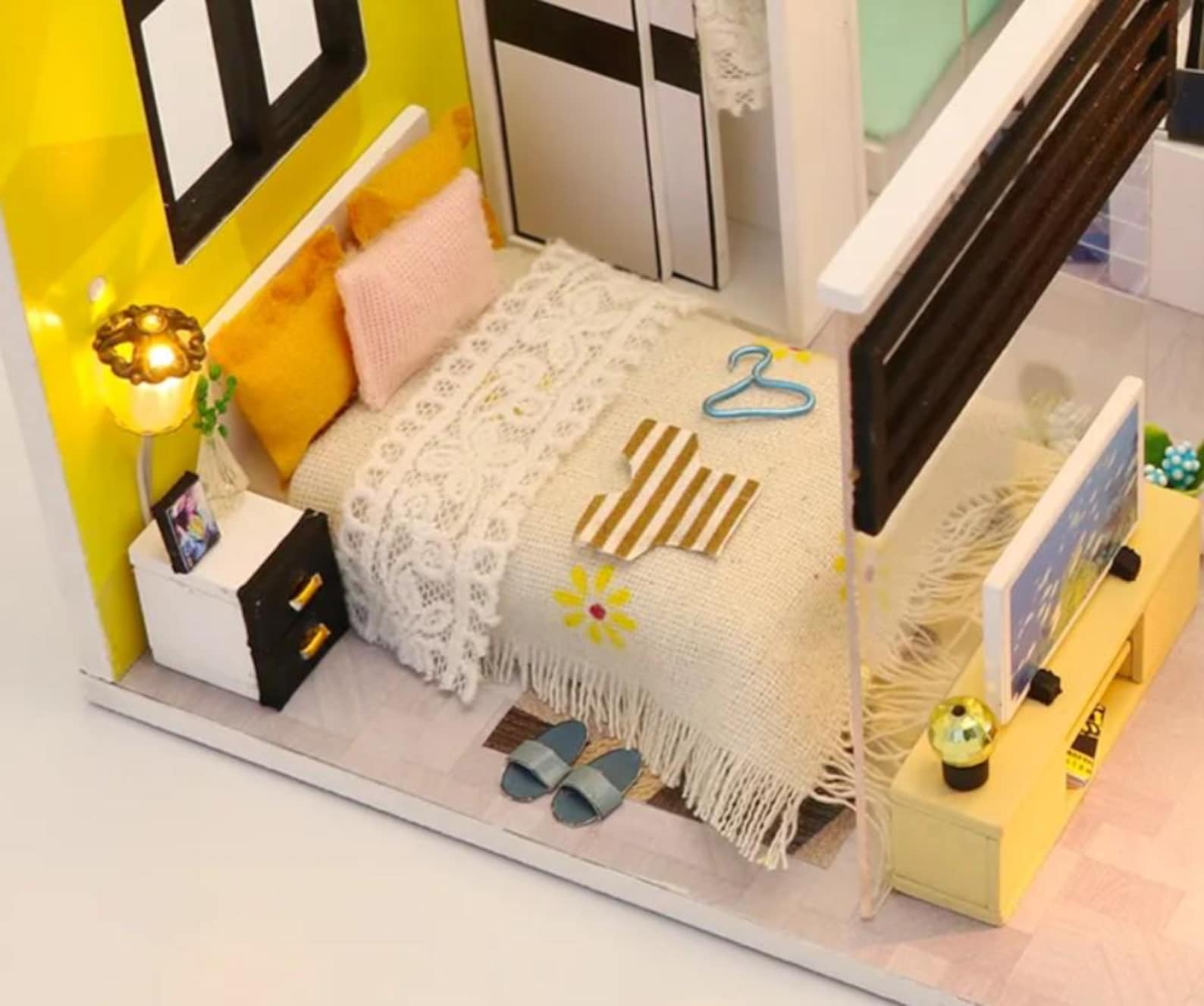 Simple Life DIY Miniature Dollhouse Kit 3D Wooden Puzzle Model Building ...