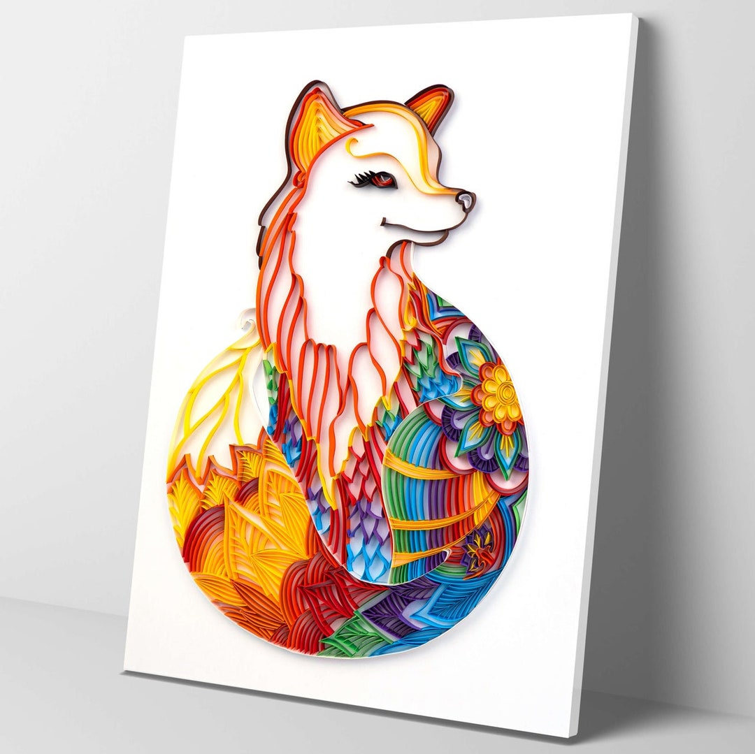 Fox Paper Quilling DIY Kit With Tools Paper Model Handmade Home ...