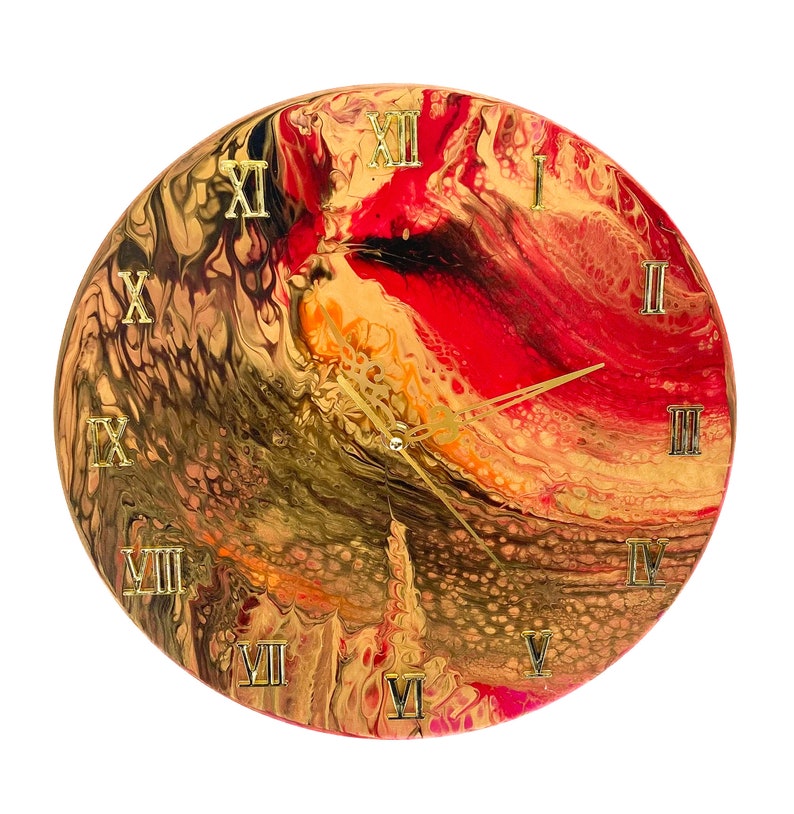 Artistic Hand Painted Wall Clock - Etsy