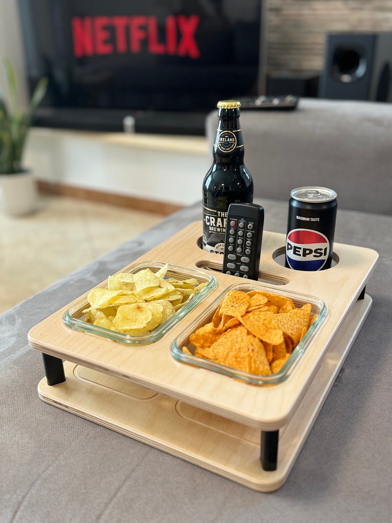 Personalized Large Couchbar Drink and Snack Holder for the Sofa Snack ...