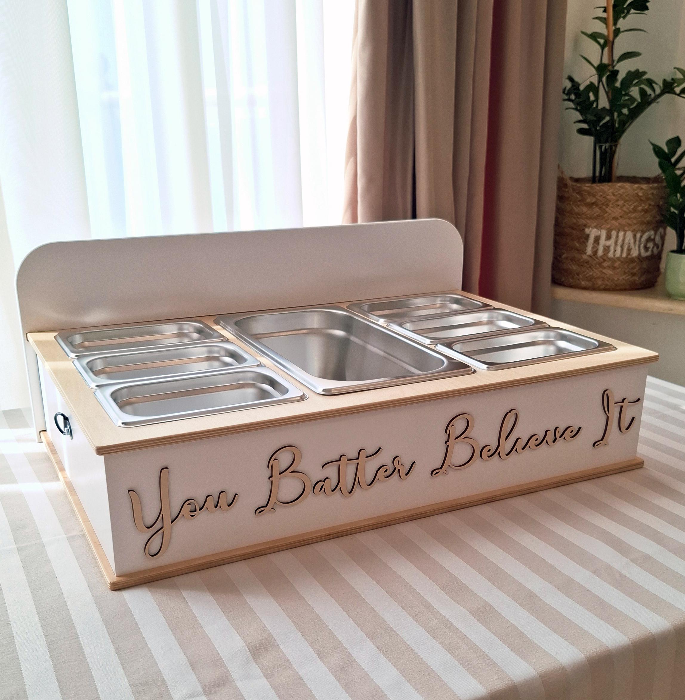Natural White Cannoli Box – Luxury Portable Dessert Station With Straps ...