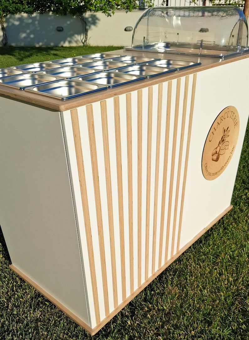Foldable Mobile Charcuterie Cart – Collapsible Food Display Table on ...