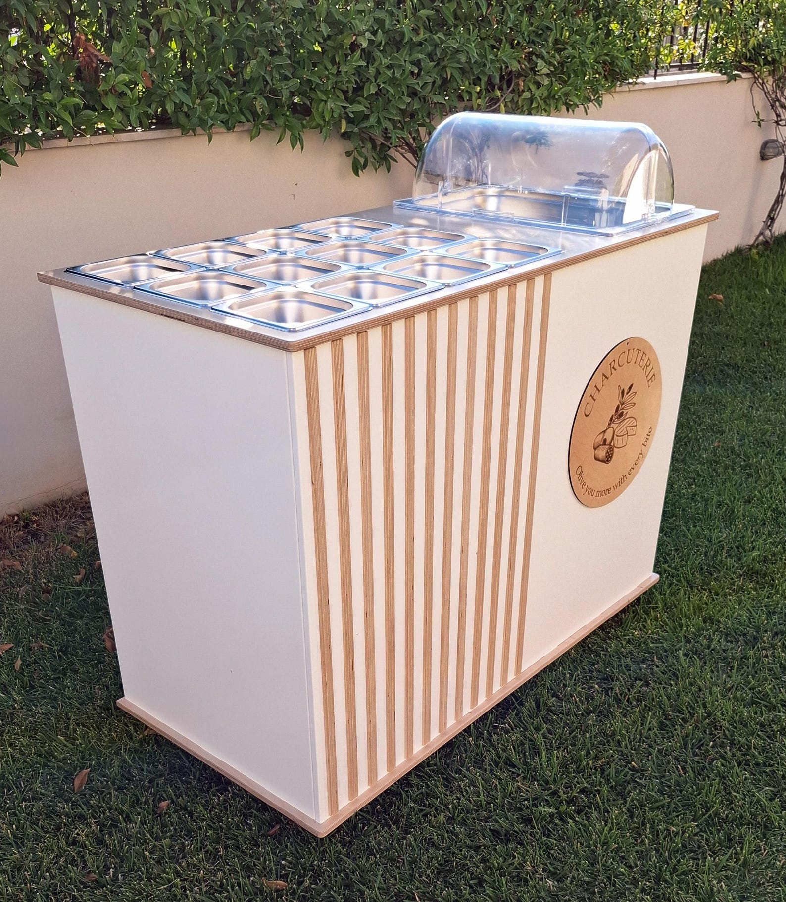 Foldable Mobile Charcuterie Cart – Collapsible Food Display Table on ...