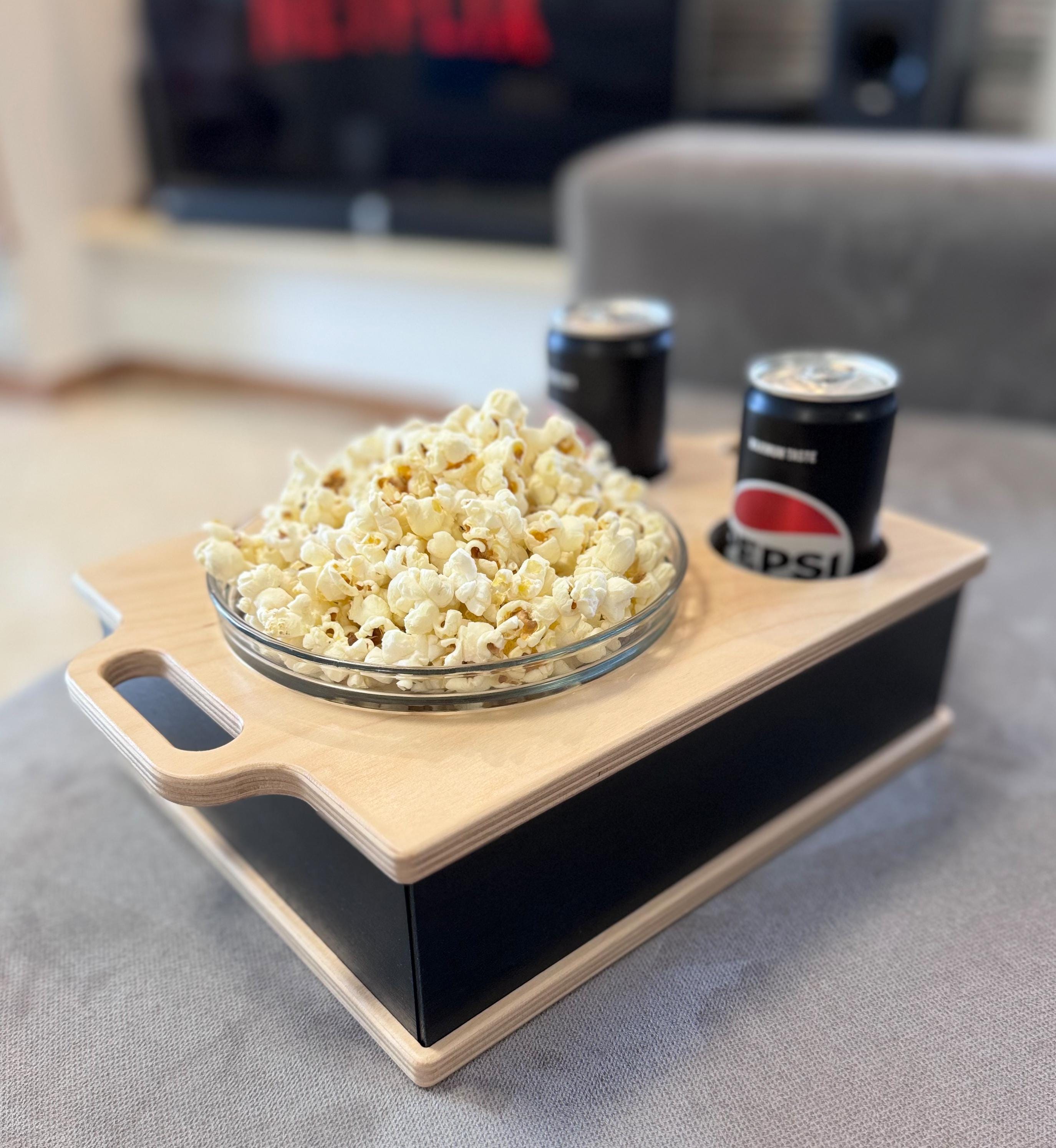 Personalized Couch Bar: Birch Plywood Drink & Snack Holder With Bowl - Etsy
