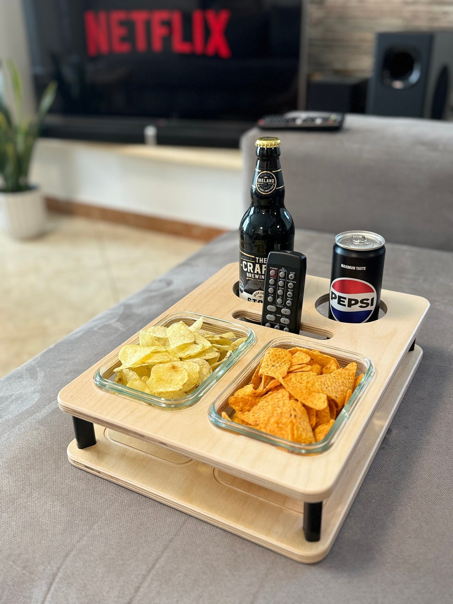 Personalized Large Couchbar Drink and Snack Holder for the Sofa - Snack ...