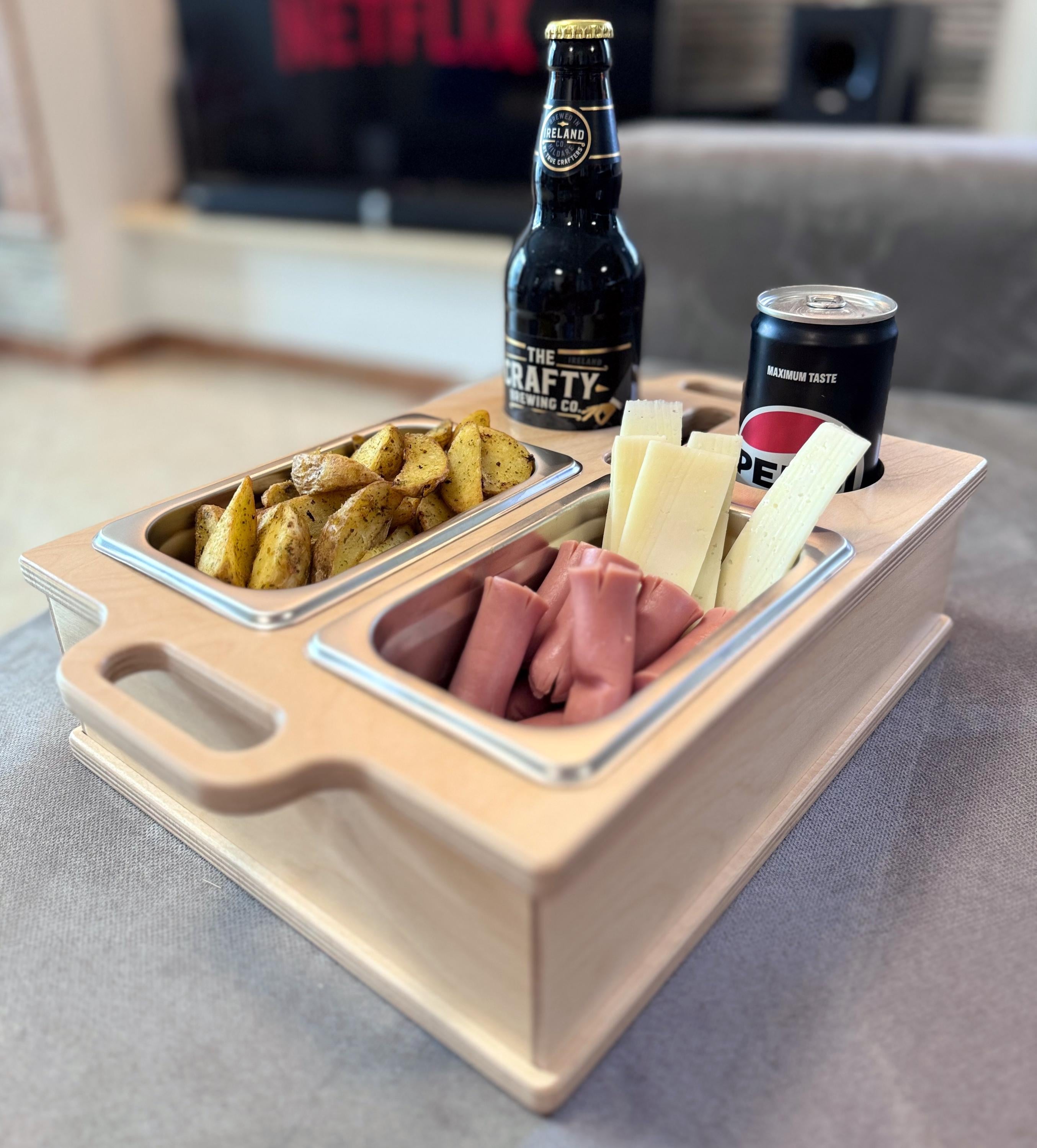 Personalized Couchbar Box Drink and Snack Holder for Sofa - Snack Bar ...