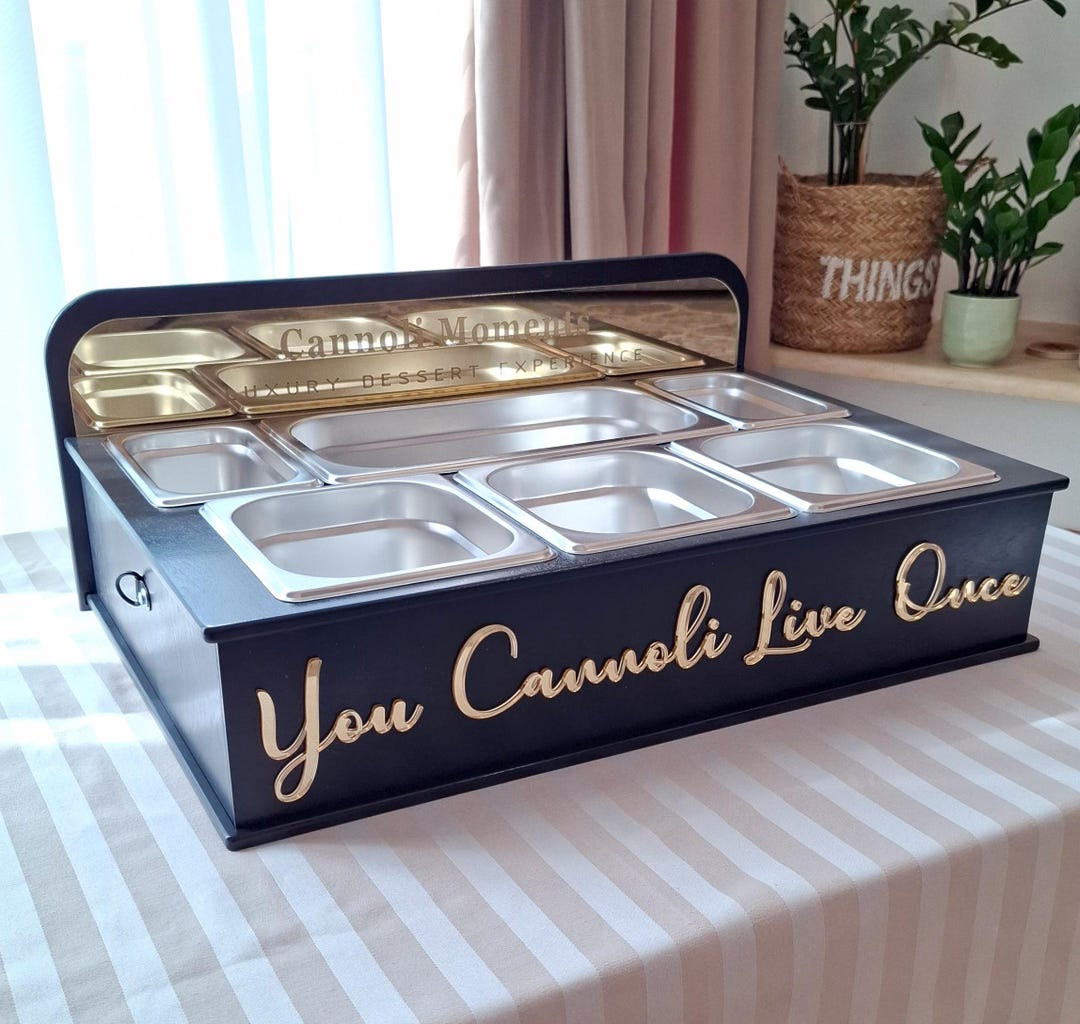 The Cannoli Box – Portable Dessert Serving Tray With Straps for ...