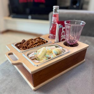 Personalized Couchbar Box Drink and Snack Holder for Sofa - Snack Bar ...