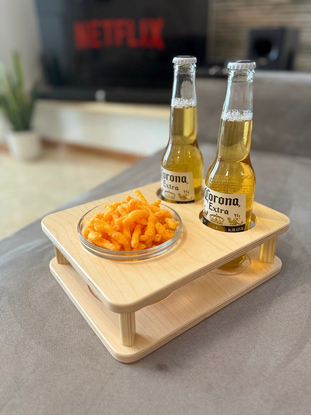Couchbar – Small Wooden Drink and Snack Holder for the Sofa - Etsy