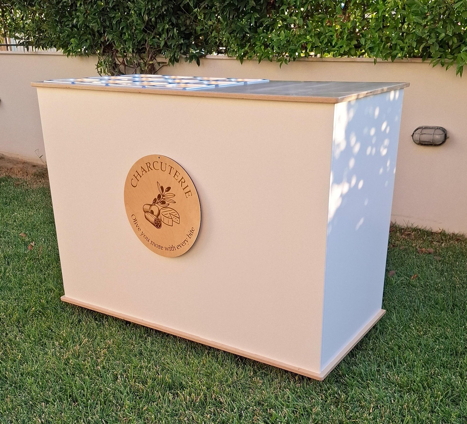 Foldable Mobile Charcuterie Cart – Collapsible Food Display Table on ...