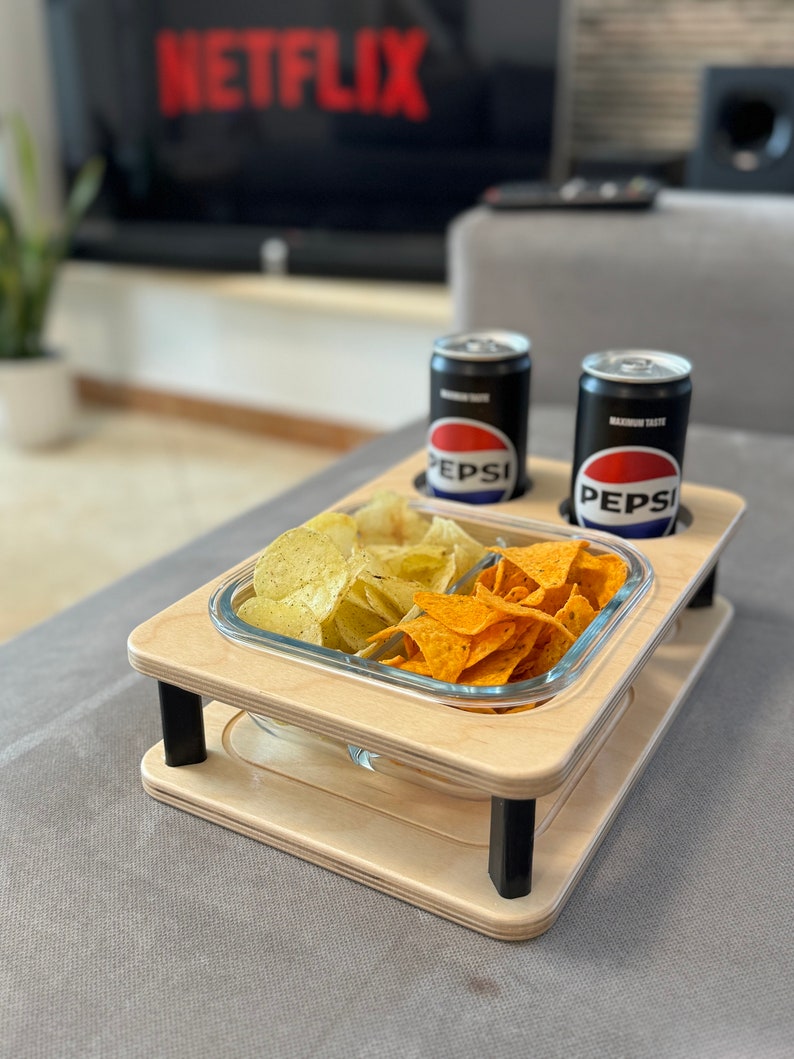 Couchbar Sofa Snack Holder & Divided Bowl for Relaxing Evenings Snack ...