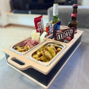 Personalized Couchbar Box Drink and Snack Holder for Sofa - Snack Bar ...