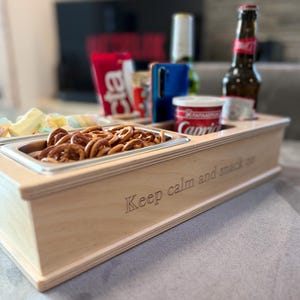 Personalized Couchbar Box Drink and Snack Holder for Sofa - Snack Bar ...
