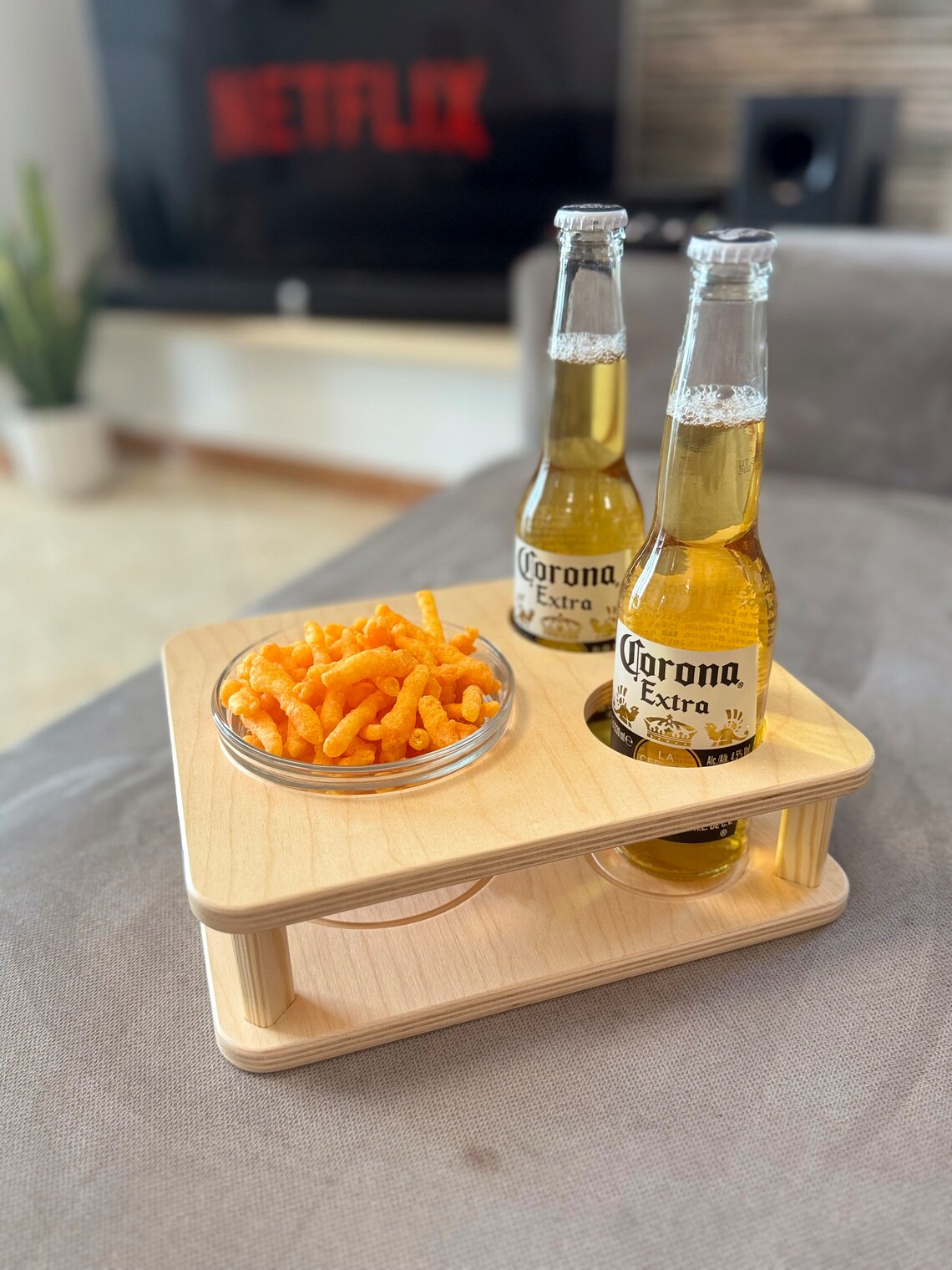 Couchbar – Small Wooden Drink and Snack Holder for the Sofa - Etsy