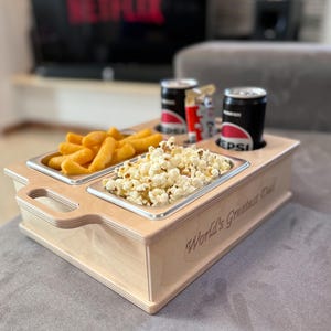 Personalized Couchbar Box Drink and Snack Holder for Sofa - Snack Bar ...