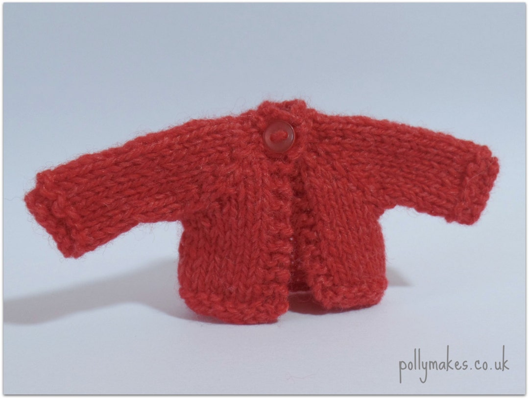 Pdf Knitting Pattern - Tiny Cardigan for Vintage Strawberry Shortcake ...