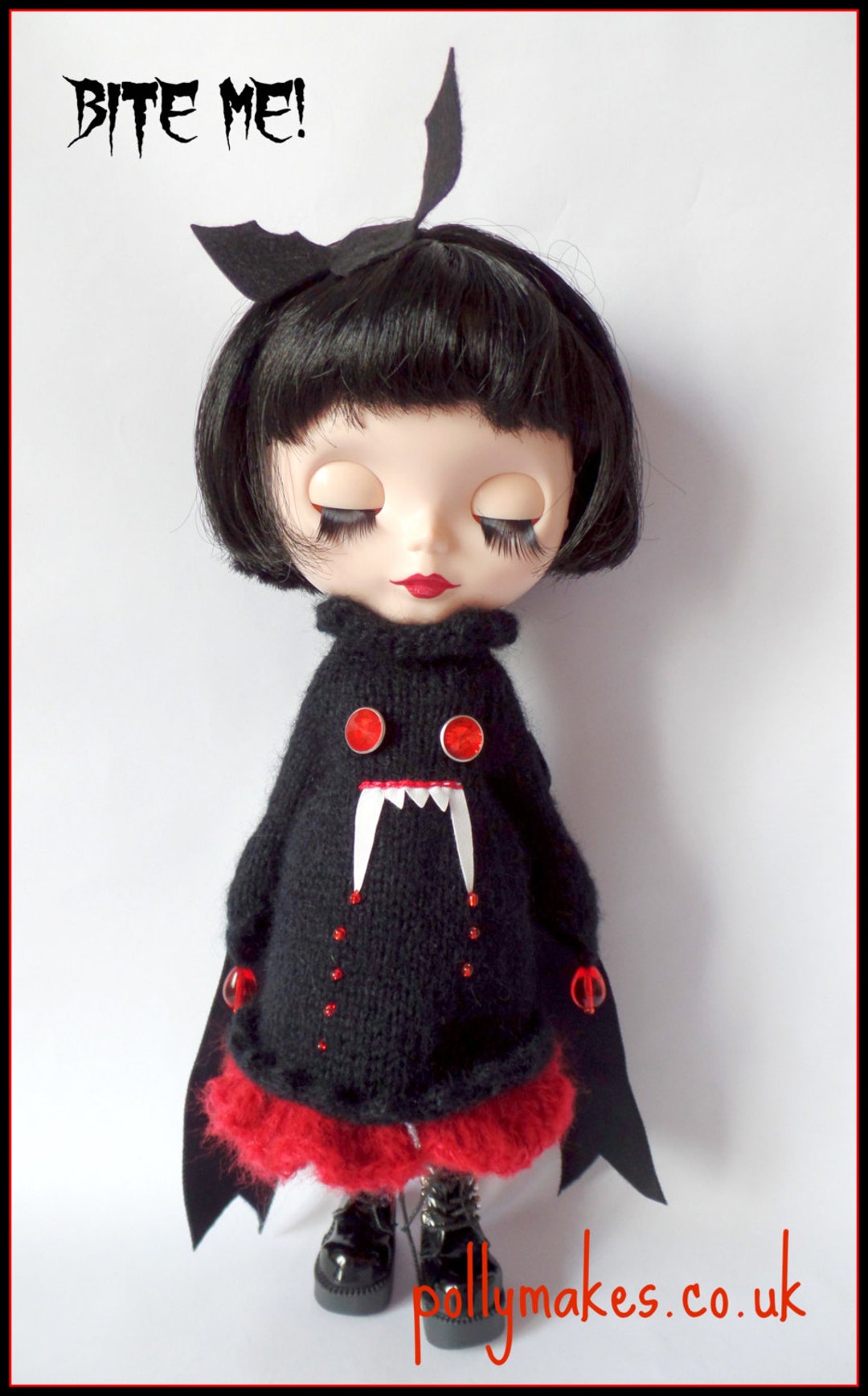 PDF Knitting and Crochet Pattern for Vampire Dress, Petticoat and Felt ...