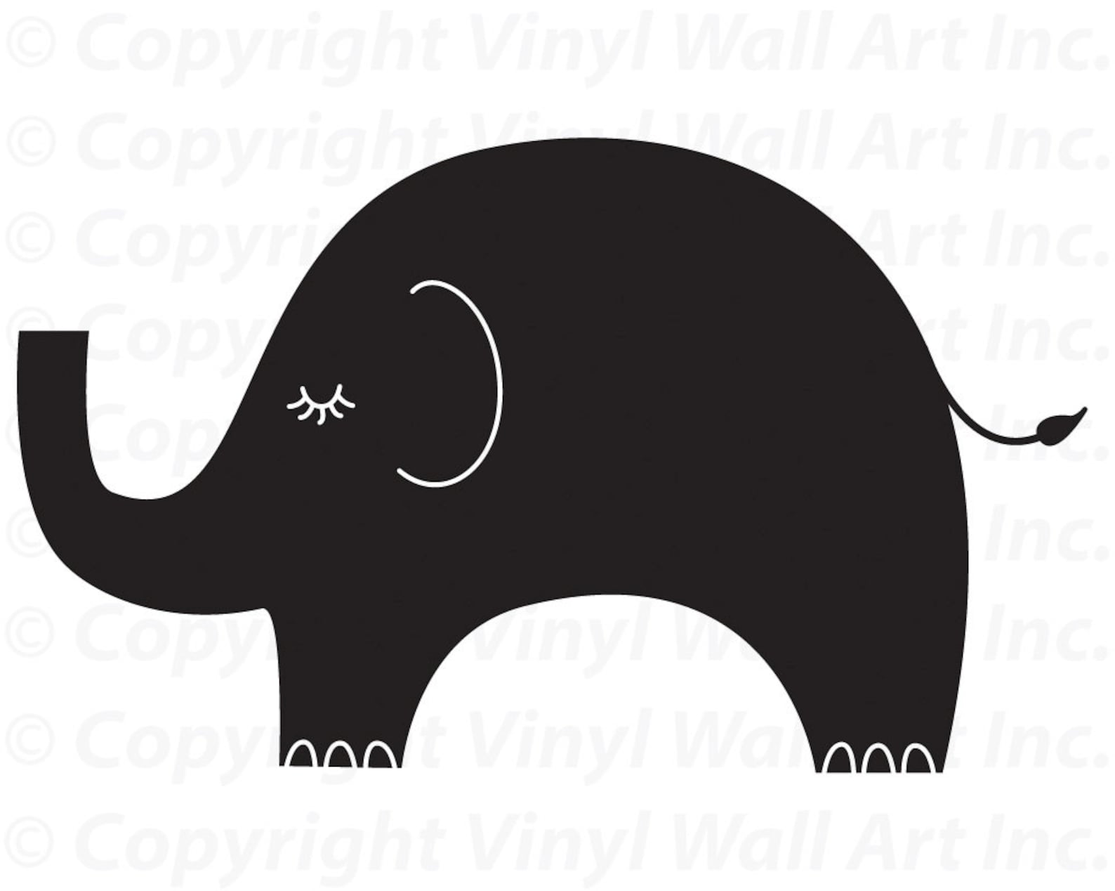 Elephant Vinyl Wall Decal Size X-LARGE Elephant Wall - Etsy
