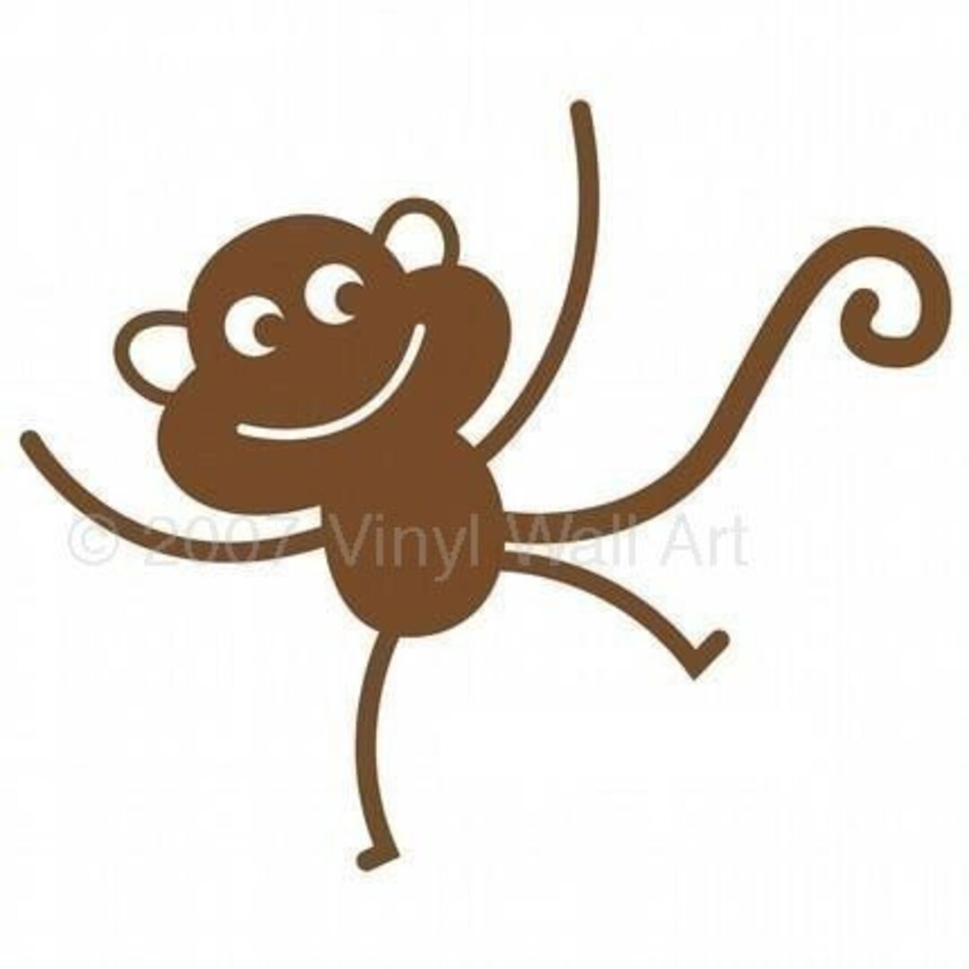 Monkey Vinyl Decal - Home Decor, Children's Room Decor, Nursery Design ...