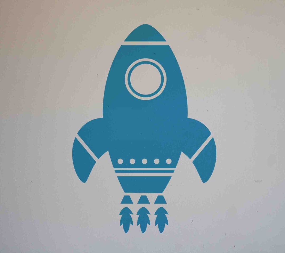 Rocket Ship Vinyl Decal - Children's Room Decor, Nursery Design, Space ...