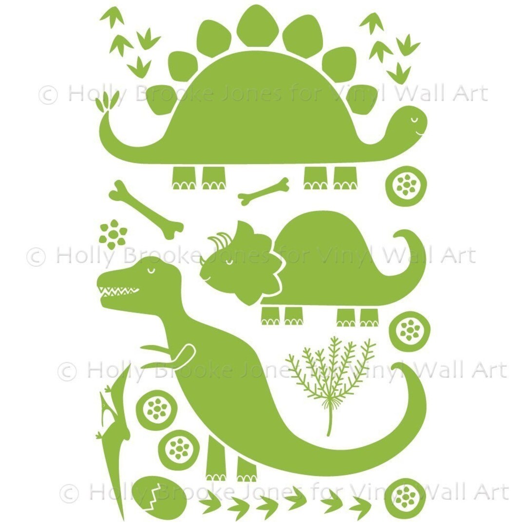 Dinosaur Wall Decals SMALL (set of 21) - Etsy