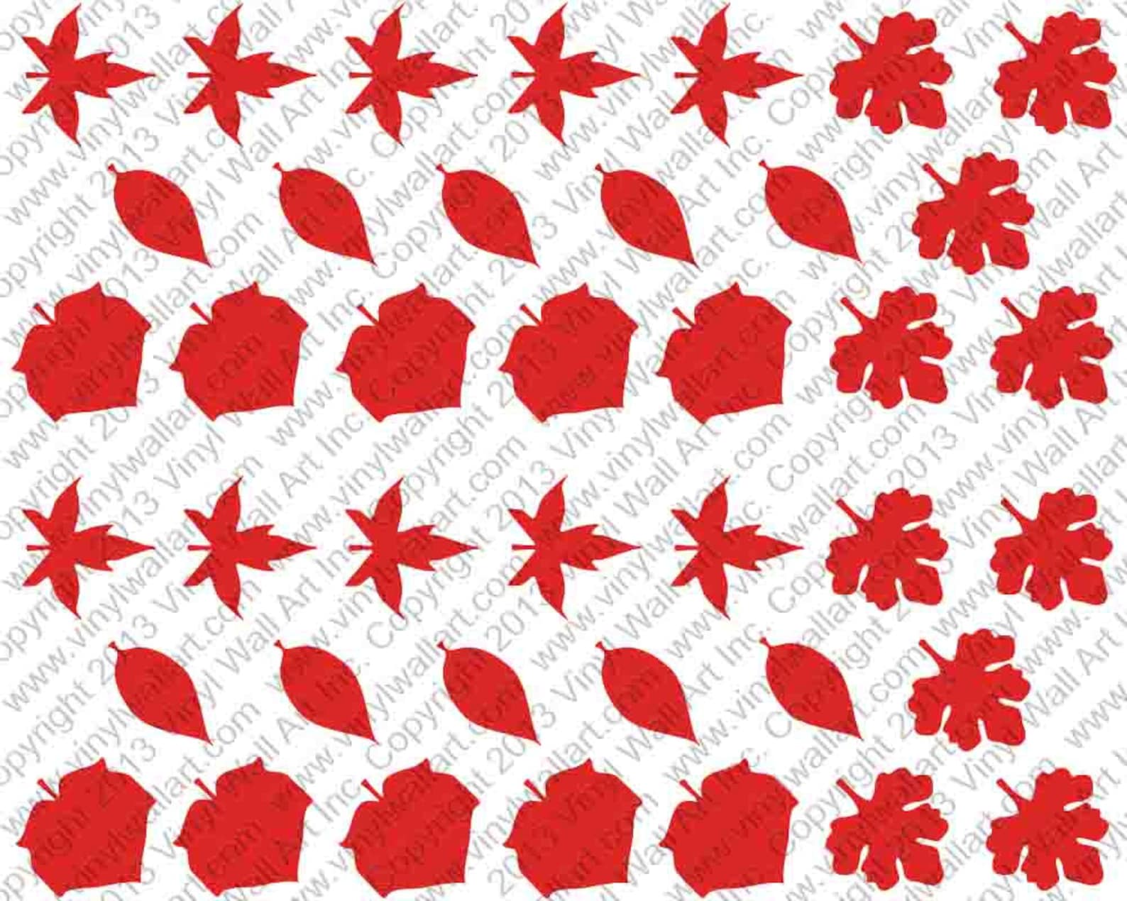 Fall Leaves Wall Confetti. Set of 40 – 3 Inch (2.67 Cm) Fall Leaf Wall ...