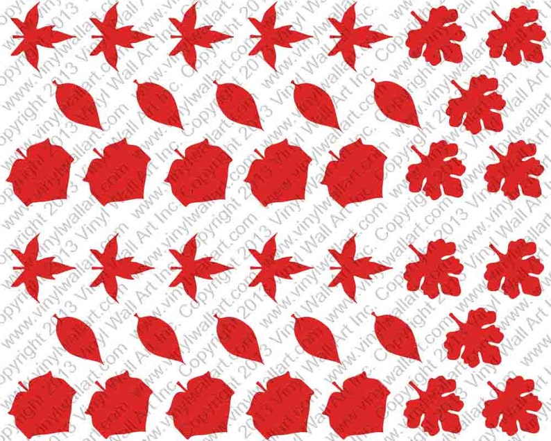 Fall Leaves Wall Confetti. Set of 40 – 3 Inch (2.67 Cm) Fall Leaf Wall ...
