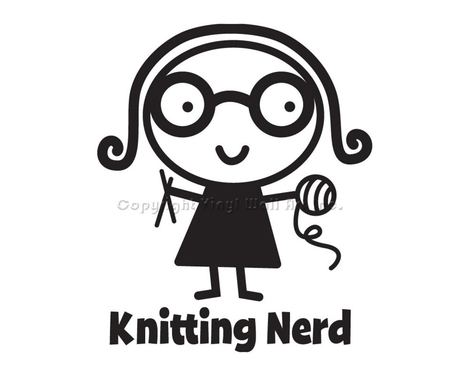 Knitting Nerd Vinyl Car Decal Car Sticker Laptop Sticker - Etsy