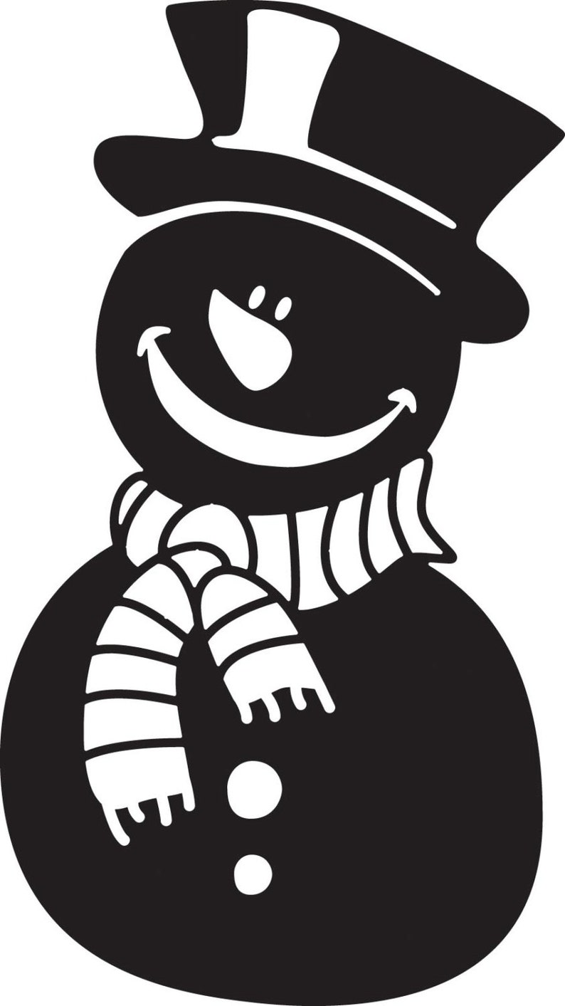 Snowman Vinyl Decal Size X-LARGE Christmas Decal Snowman - Etsy