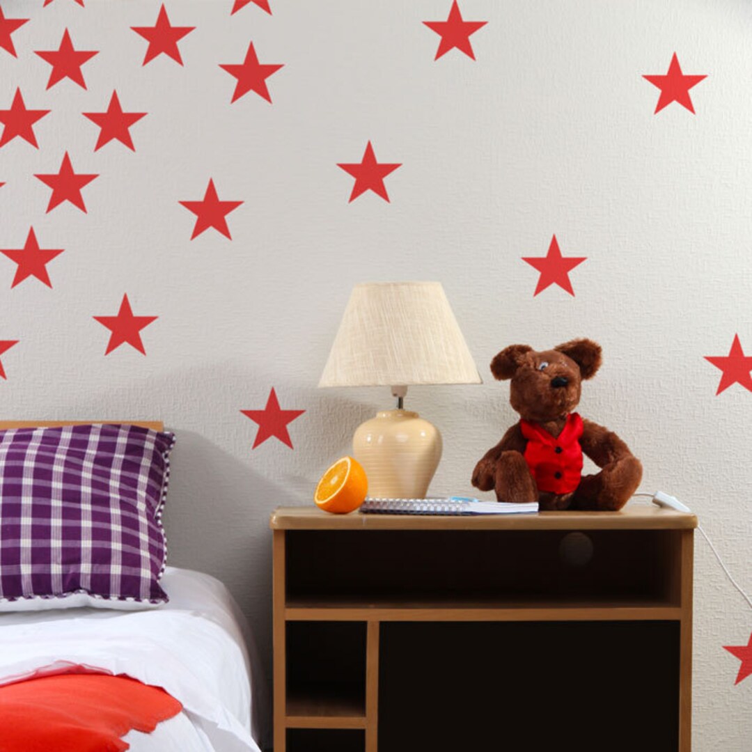 Star Wall Confetti Set of 40 - 3 Inch (2.67 Cm) Vinyl Decals - Star ...
