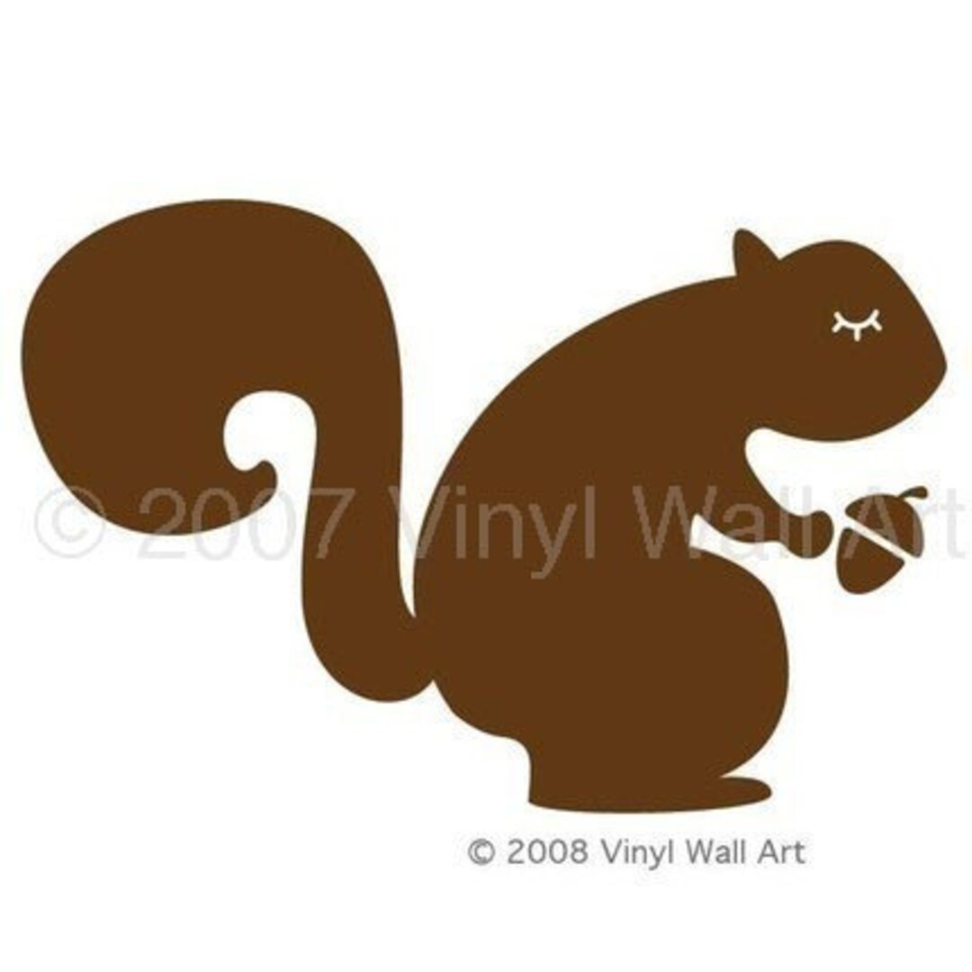 Vinyl Squirrel Wall Decal - Etsy