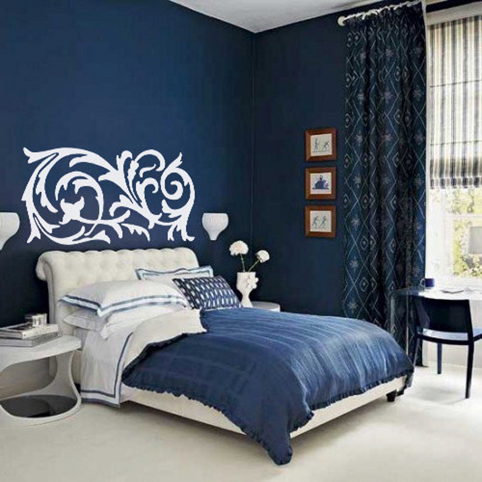 Ornamental Swirl Vinyl Decal Size MEDIUM Office Decor Home - Etsy