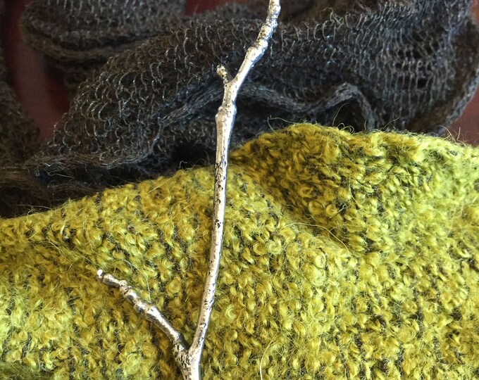 Twig Shawl Pin Twig Shawl Stick Sweater Closure Bronze - Etsy