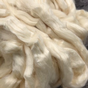 FIBER Natural Ivory Tussah Silk Top 4 oz Wild Silk Fiber | Etsy