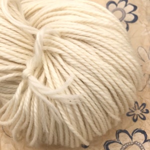 WORSTED Mohair Merino Wool Natural Ecru Undyed Yarn Base, Aran Worsted ...